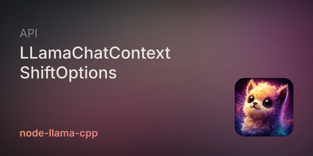 Type Alias: LLamaChatContextShiftOptions | node-llama-cpp Type Alias: LLamaChatContextShiftOptions | node-llama-cpp
